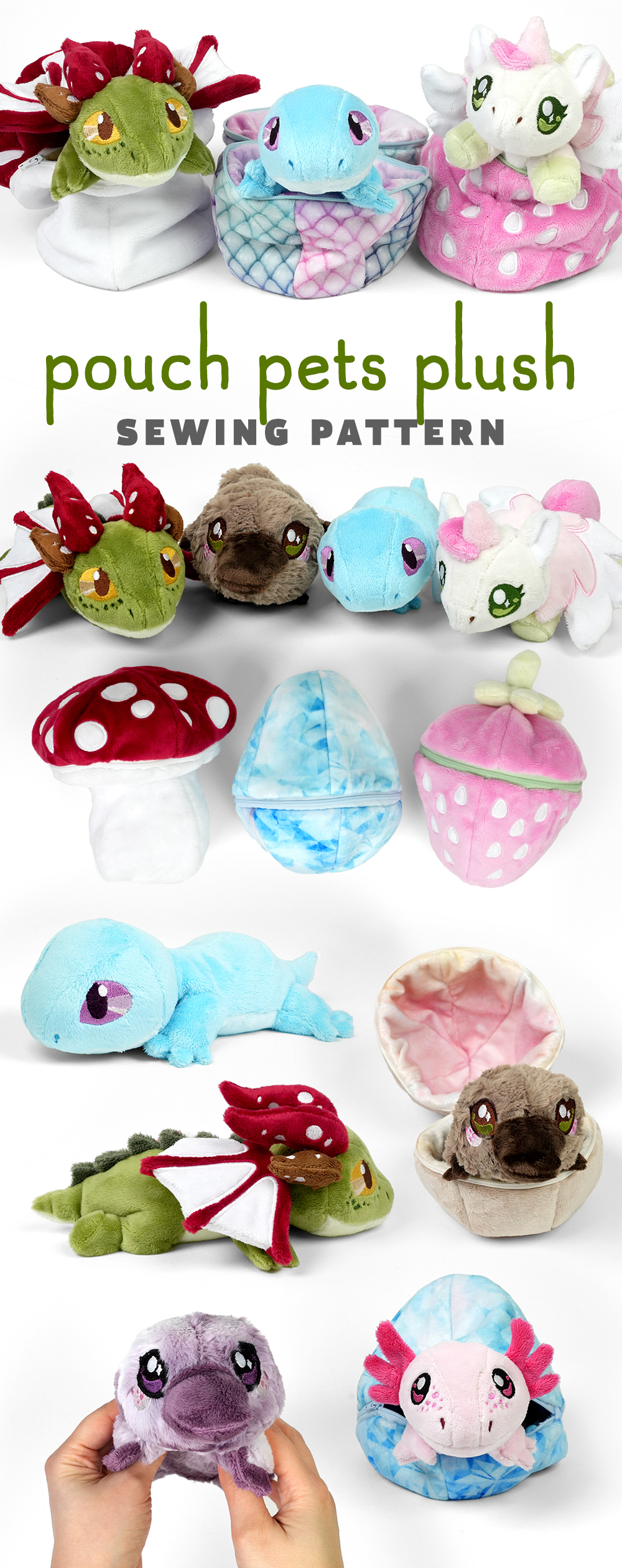 Pouch Pets Plush Sewing Pattern – Sew Desu Ne?