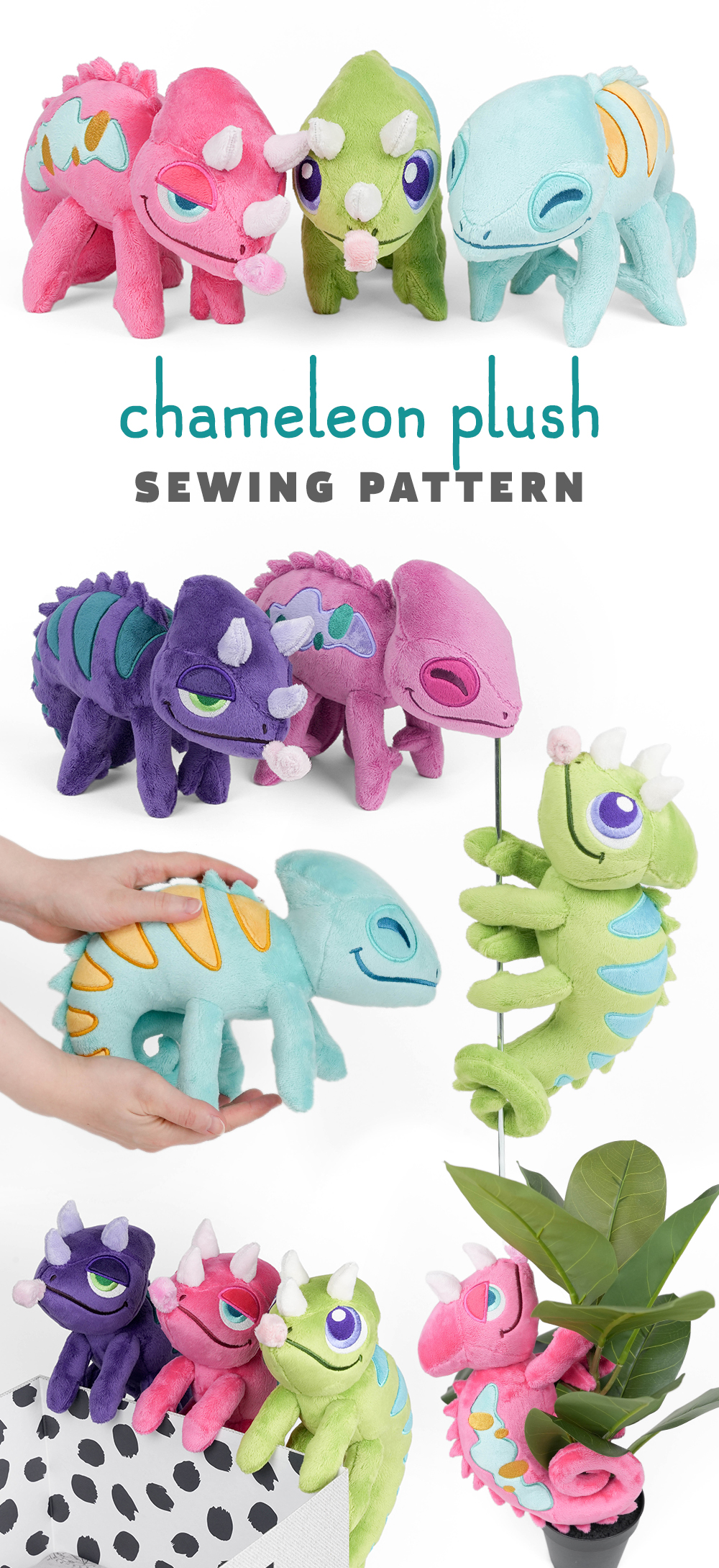 Chameleon Plush Sewing Pattern – Sew Desu Ne?