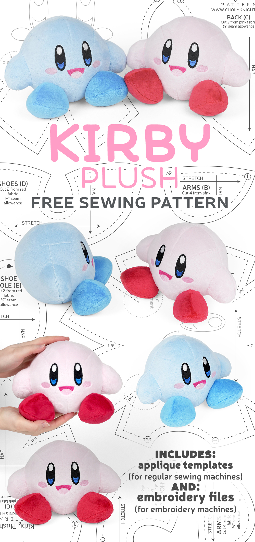 Kirby Plush Sewing Pattern – Sew Desu Ne?