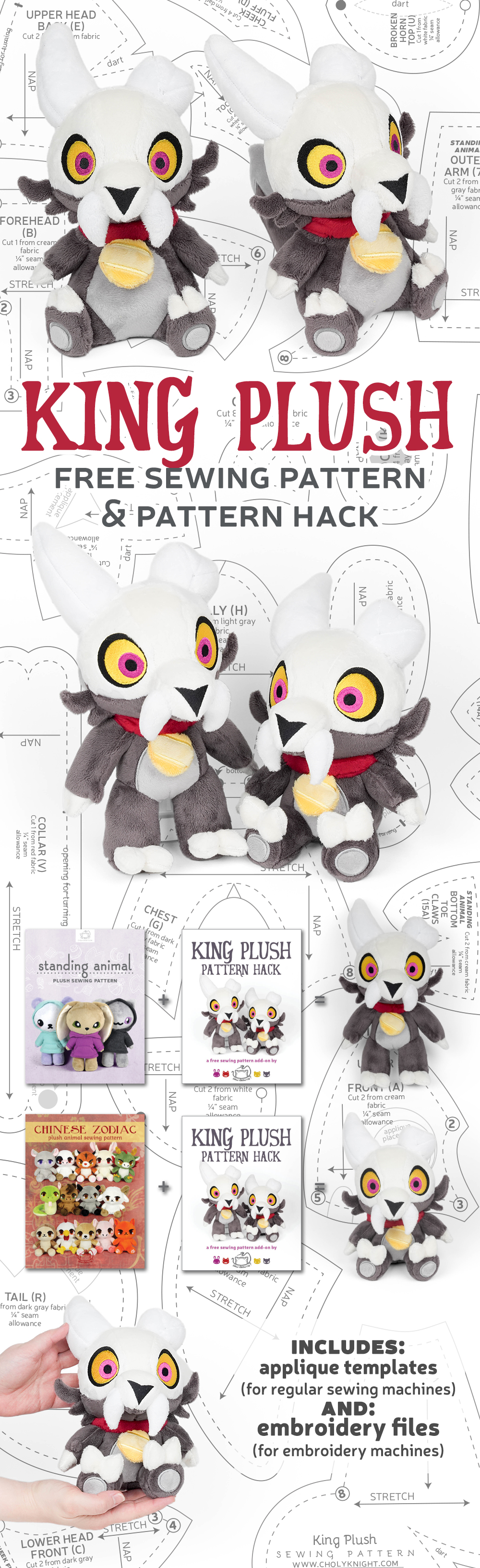 King Plush Sewing Pattern & Hack – Sew Desu Ne?