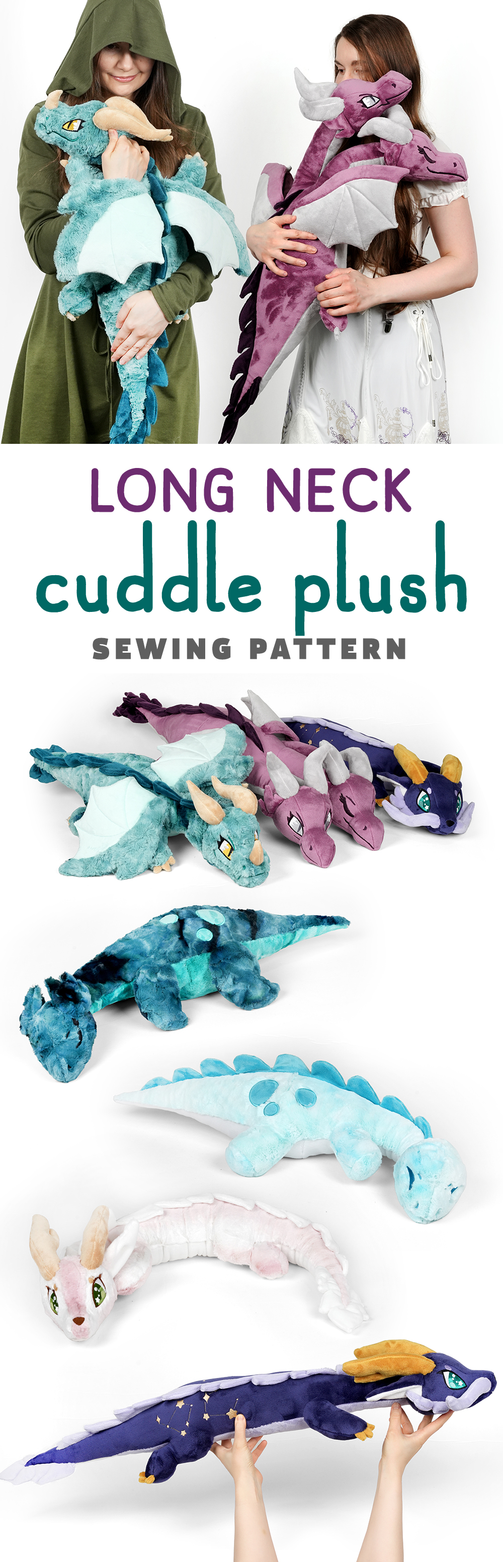 Long Neck Cuddle Plush Sewing Pattern – Sew Desu Ne?