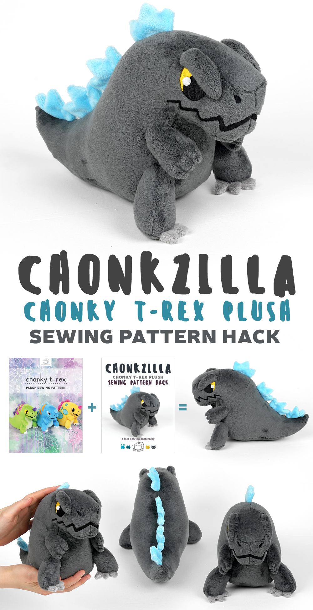 Chonkzilla Plush Sewing Pattern Hack – Sew Desu Ne?