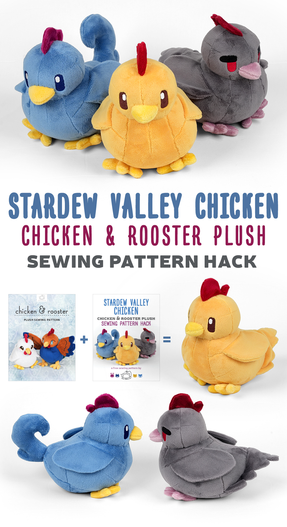 Stardew Valley Chicken Sewing Pattern Hack – Sew Desu Ne?