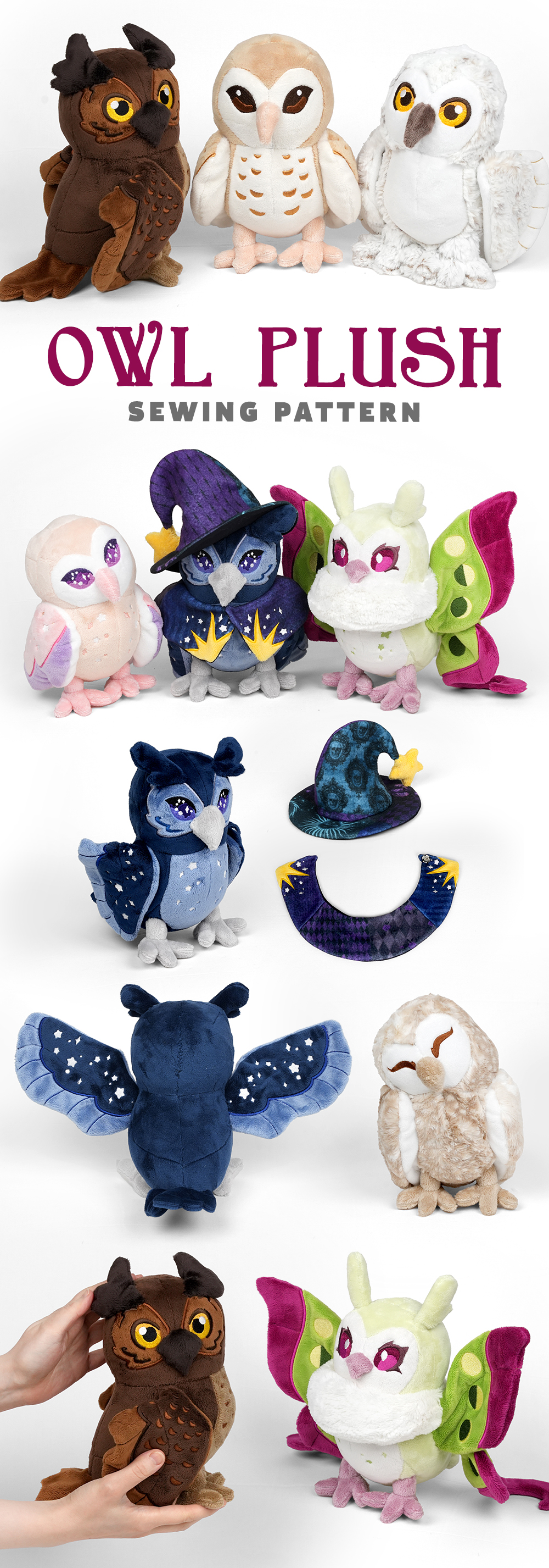Owl Plush Sewing Pattern – Sew Desu Ne?