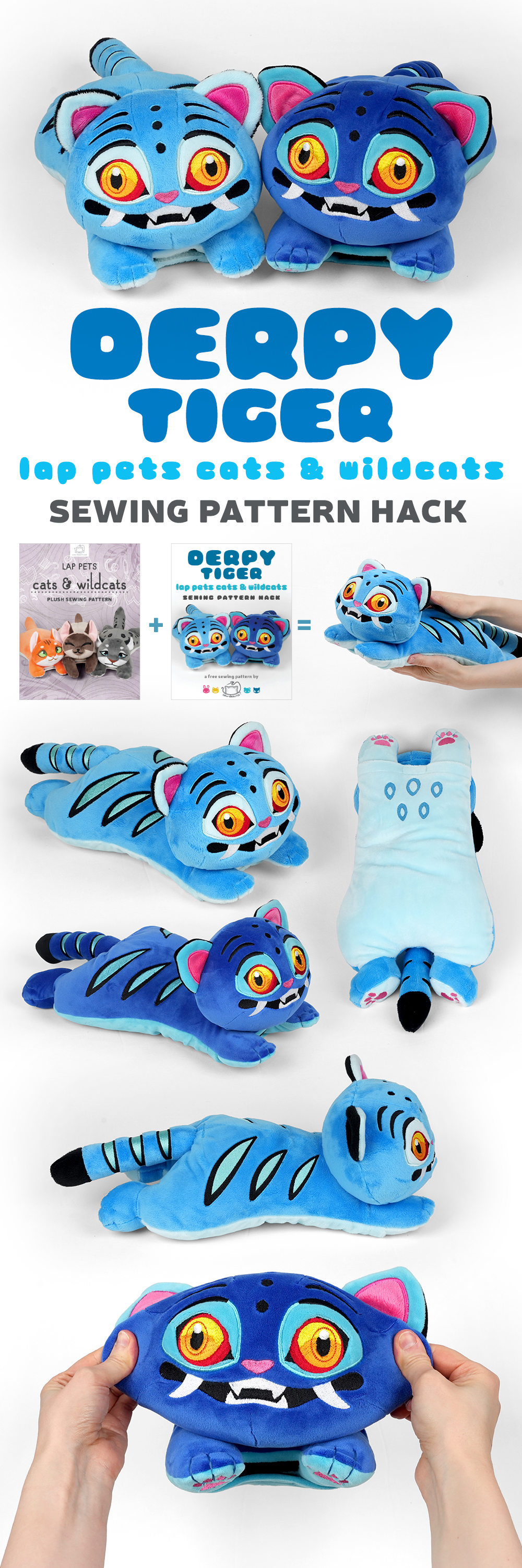Derpy Tiger Plush Pattern Hack – Sew Desu Ne?